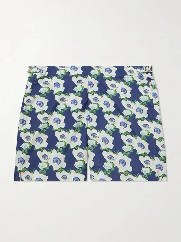 Orlebar Brown Bulldog Floral-print Swim Shorts - Blue