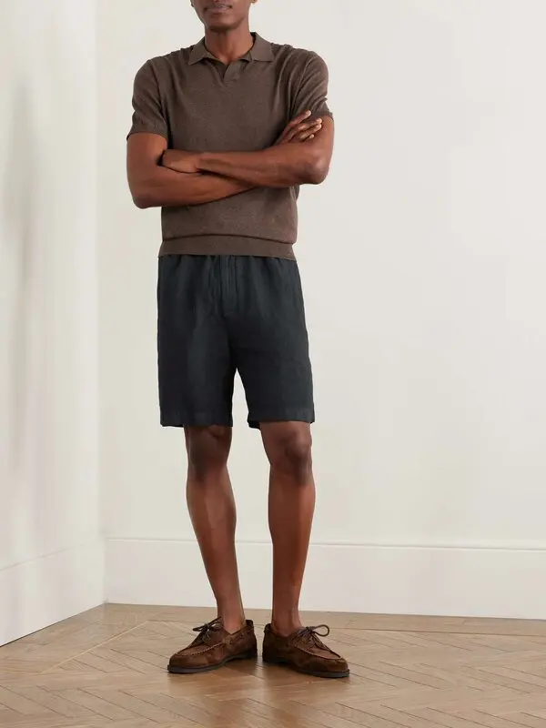 Boglioli Straight-leg Linen Shorts