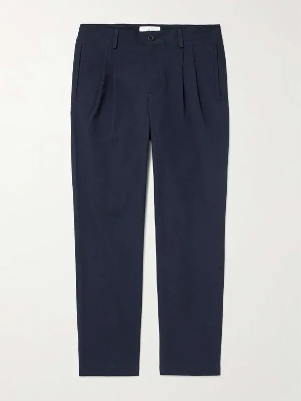Mr P. Steve Straight-leg Pleated Trousers
