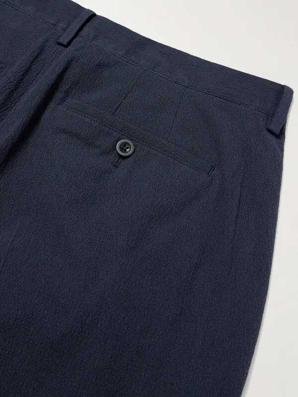 Mr P. Steve Straight-leg Pleated Trousers