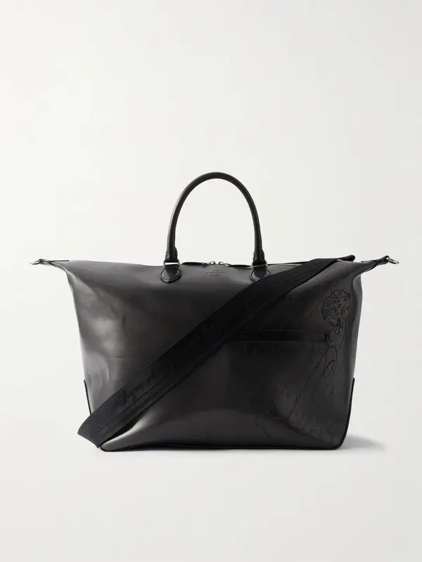 Berluti Toujours Scritto Venezia Leather Weekend Bag - Black