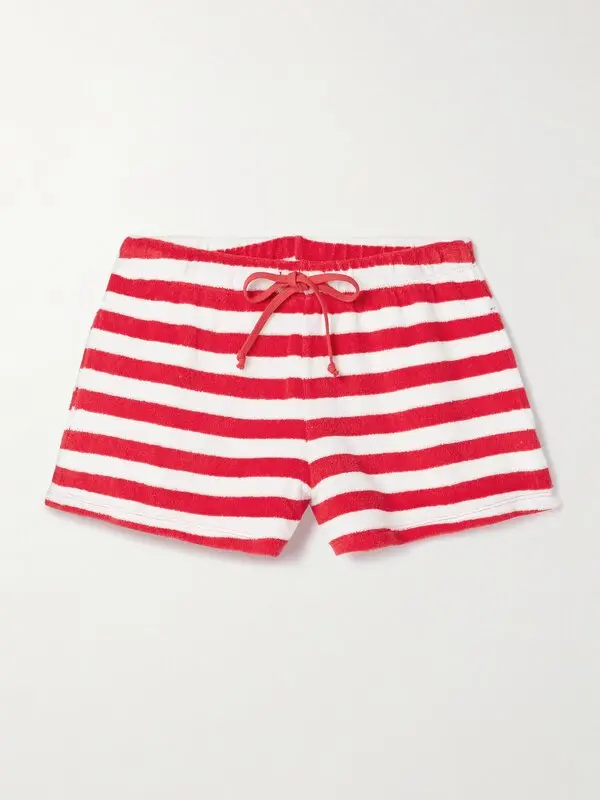 Suzie Kondi Shallis Striped Terry Shorts - Red