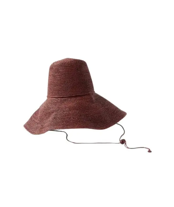 Johanna Ortiz Symbols Of Pride Straw Bucket Hat - Brown