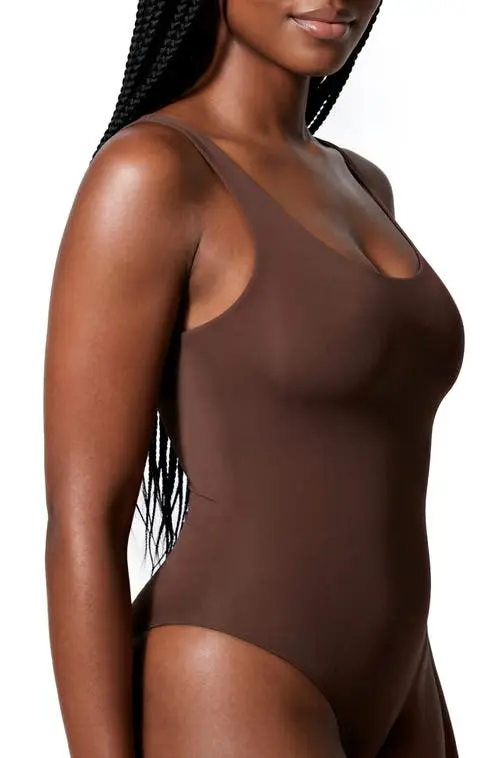 NOODY Seamless Forming Scoop Neck Bodysuit - Espresso