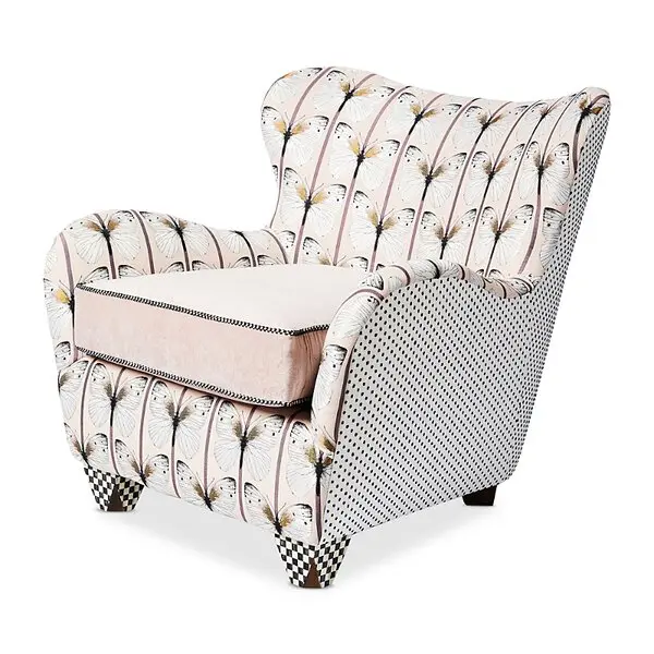 MACKENZIE-CHILDS Eternity Accent Chair - White/multi
