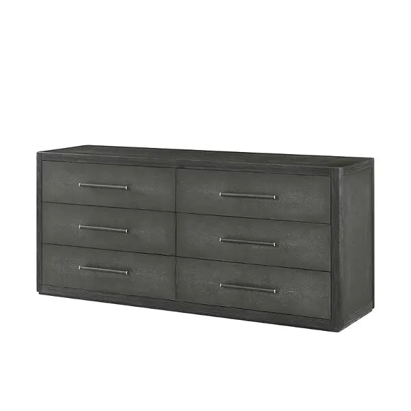 THEODORE ALEXANDER Maxwell Six Drawer Dresser - Obsidian