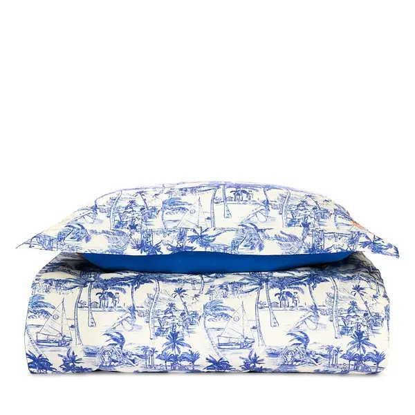 CONIGLIO PALM BEACH Printed Duvet Cover & Sham Set - Palm Beach Ecru