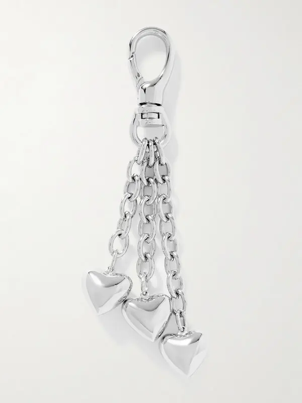 ROXANNE ASSOULIN The Puffy Heart -tone Bag Charm - Silver