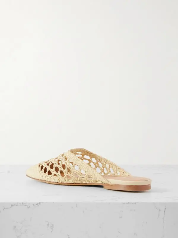 EMME PARSONS Woven Raffia Mules