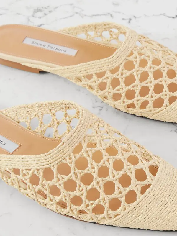 EMME PARSONS Woven Raffia Mules