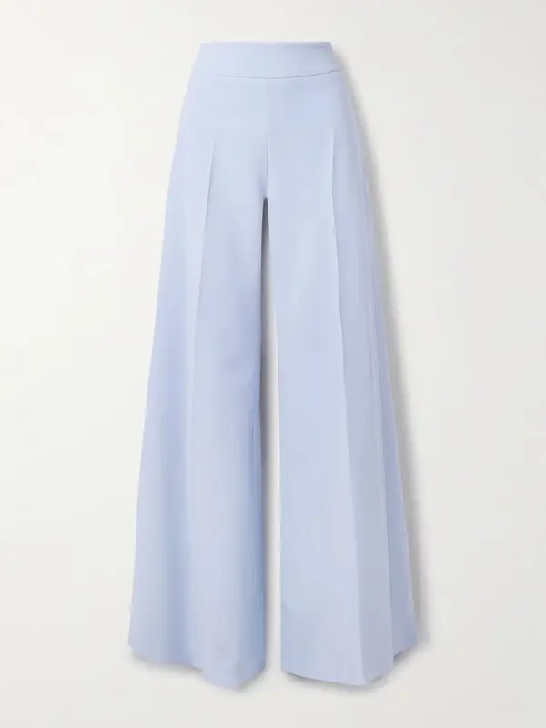 Carolina Herrera Wool-blend Crepe Wide-leg Pants