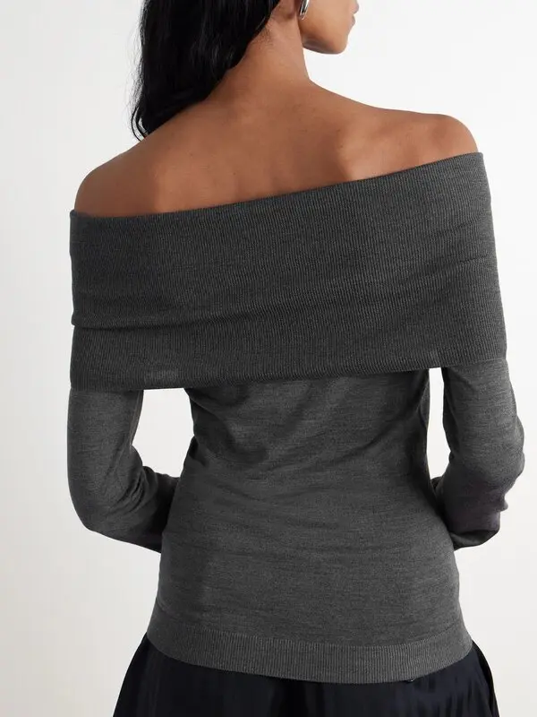 Stella McCartney Off-the-shoulder Virgin Wool Sweater
