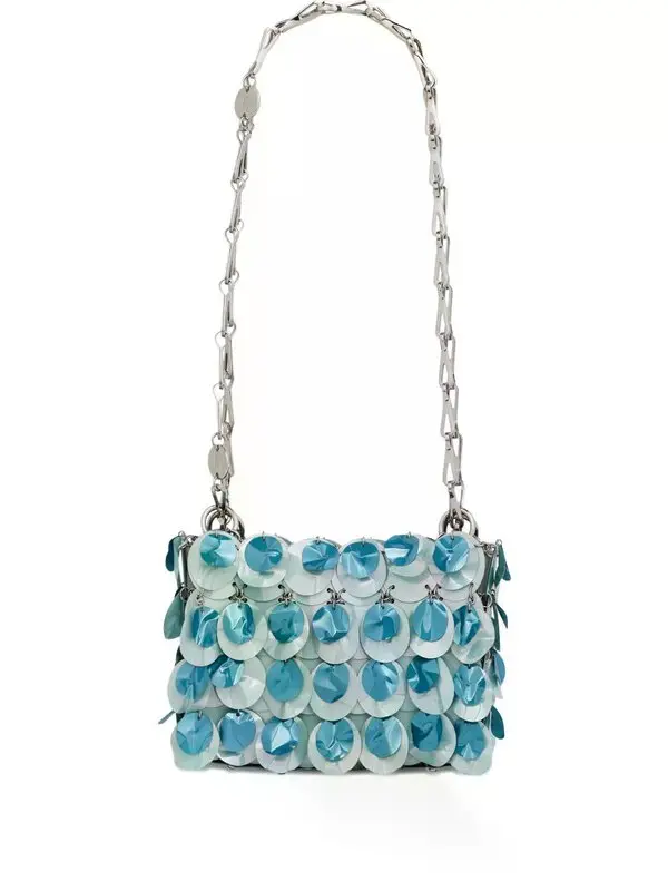 Rabanne Sequin-embellished Shoulder Bag - Blue