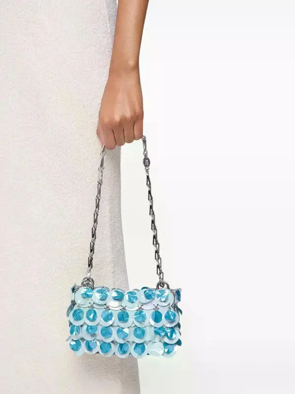 Rabanne Sequin-embellished Shoulder Bag - Blue