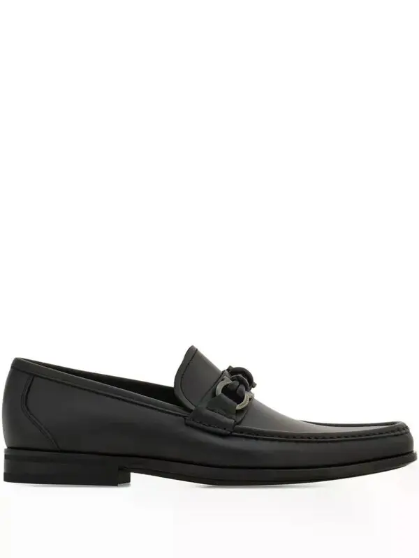 FERRAGAMO Gancini Loafers - Black