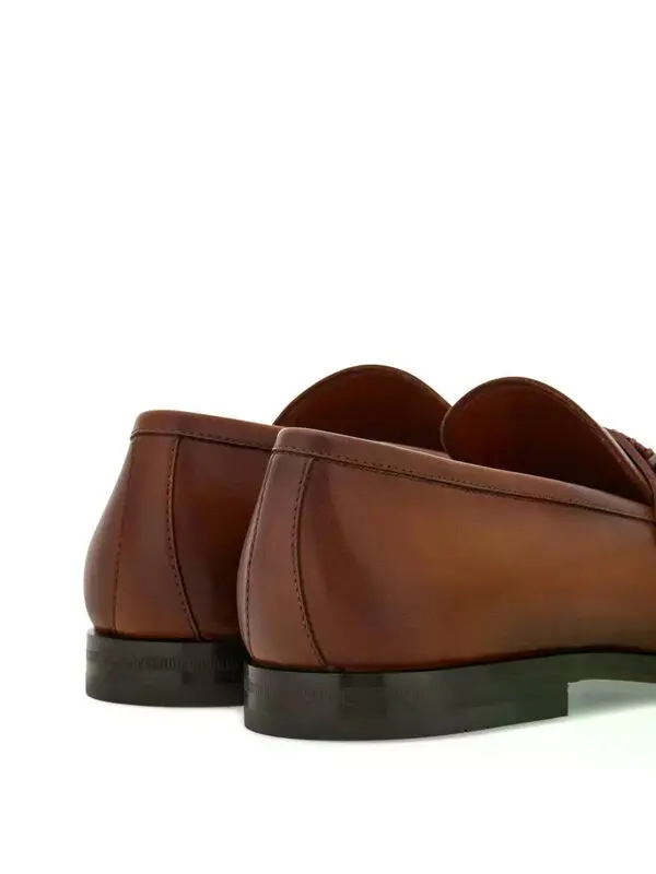FERRAGAMO Gancini Loafers - Brown