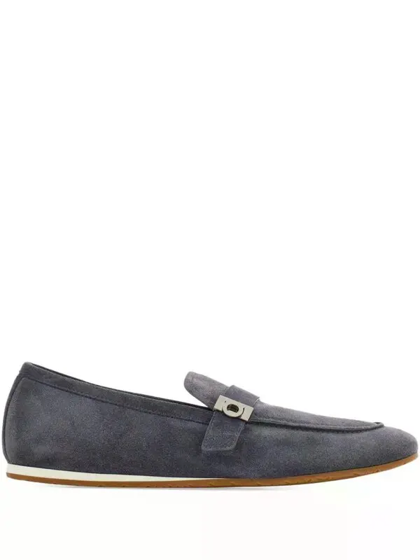 FERRAGAMO Hug Buckle Loafers - Blue