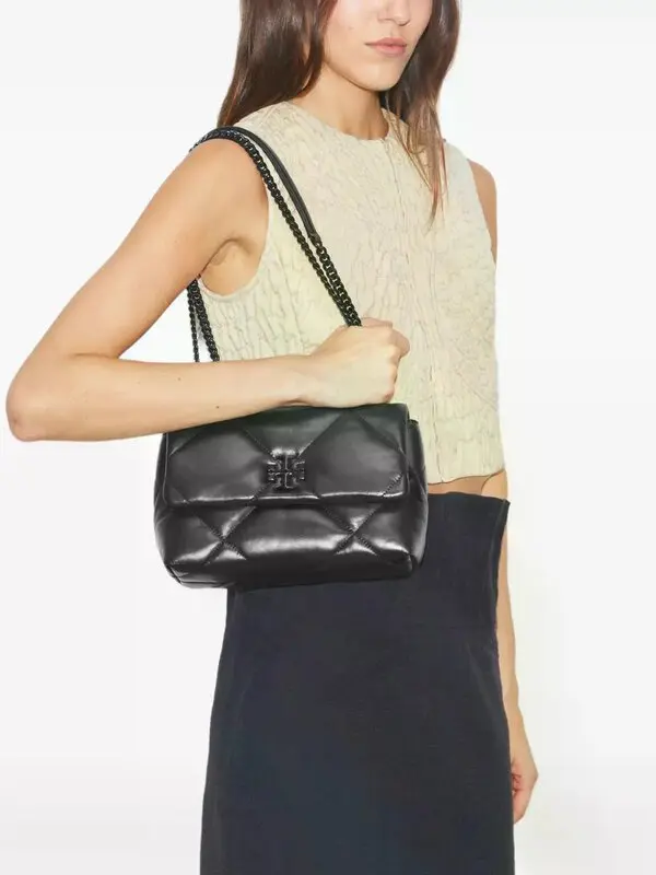 Tory Burch Kira Quilted Leather Shoulder Bag - Black