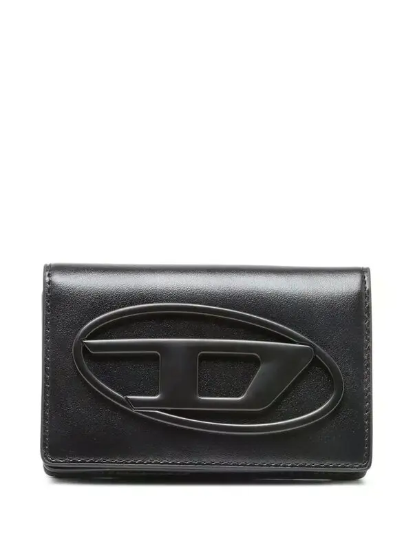 DIESEL® 1dr Oval-logo Cardholder - Black