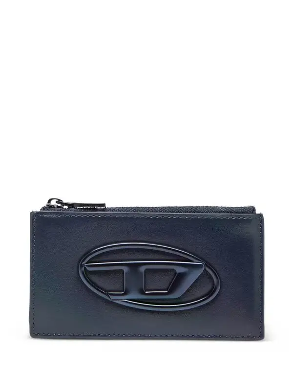 DIESEL® 1dr Logo-plaque Cardholder - Blue