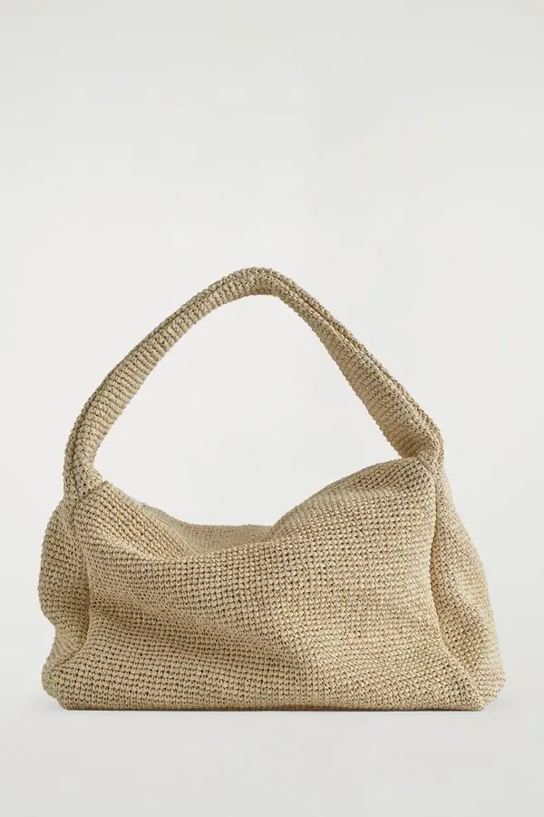 Cos Slouchy Raffia Tote Bag