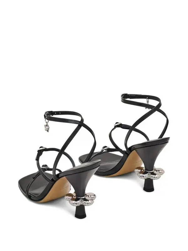 Marc Jacobs Leather Heeled Sandals - Black
