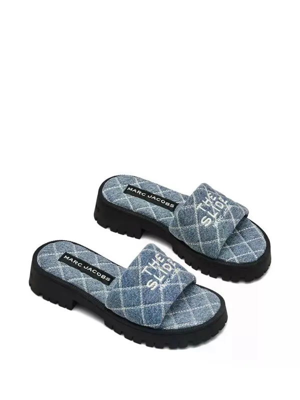 Marc Jacobs Quilted Denim Slides
