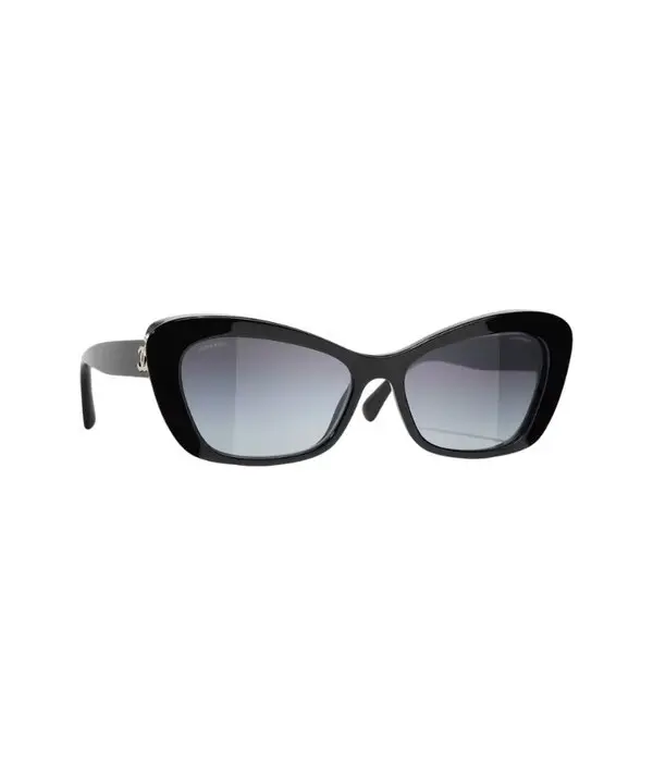 Chanel Cat Eye Sunglasses - Black & Gold