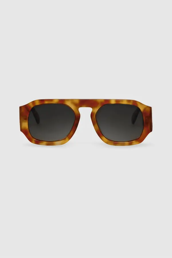 ANINE BING Preston Aviator Sunglasses - Tortoise