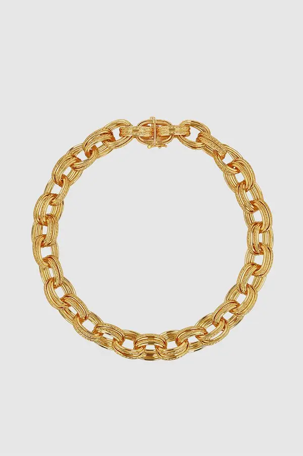 ANINE BING Double Link Chain Necklace - Gold