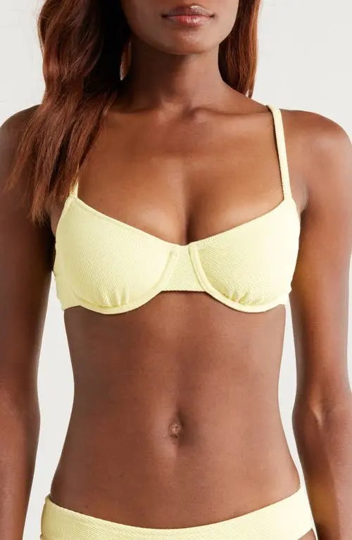 Solid & Striped The Eva Rib Underwire Bikini Top - Custard
