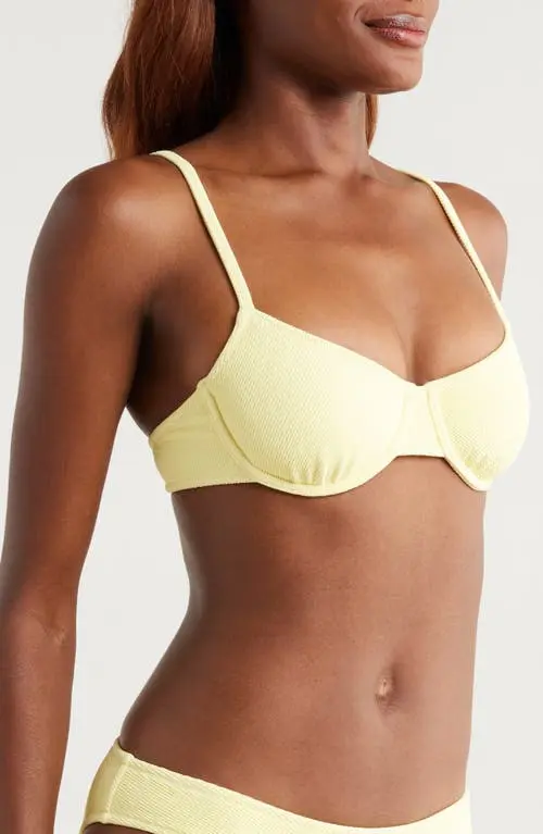Solid & Striped The Eva Rib Underwire Bikini Top - Custard
