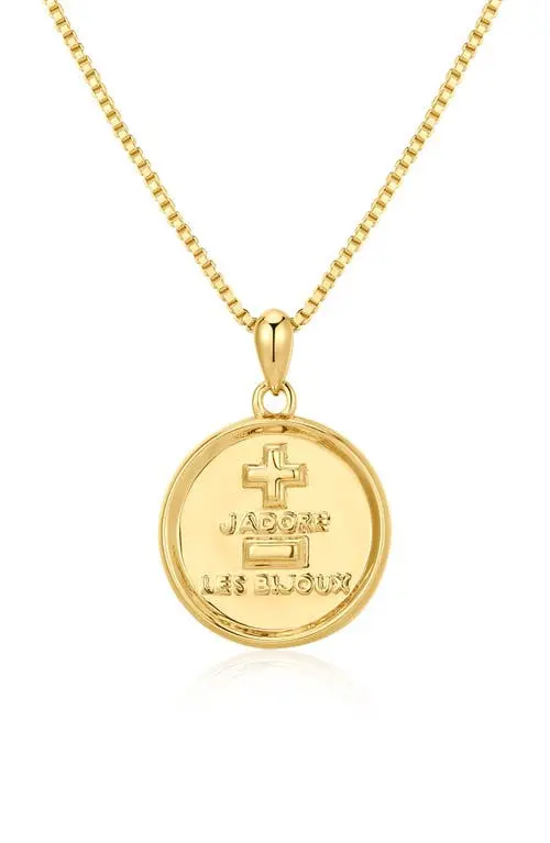 LUV AJ The I Love Jewelry Coin Pendant Necklace - Gold
