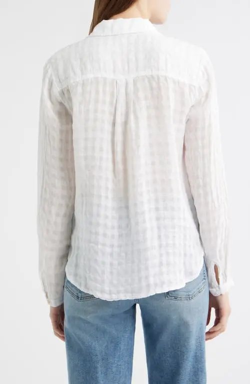 Bella Dahl Clean Front Linen & Cotton Button-up Shirt - White