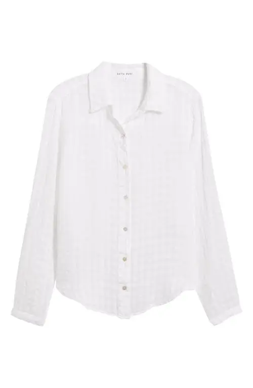 Bella Dahl Clean Front Linen & Cotton Button-up Shirt - White