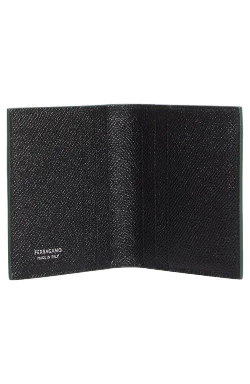 FERRAGAMO Micro Gancio Leather Bifold Wallet
