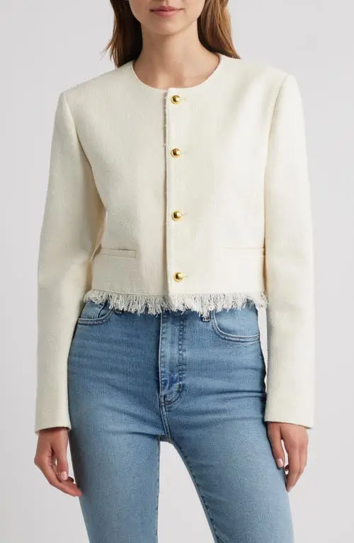 FRAME The Fringe Trim Tweed Jacket