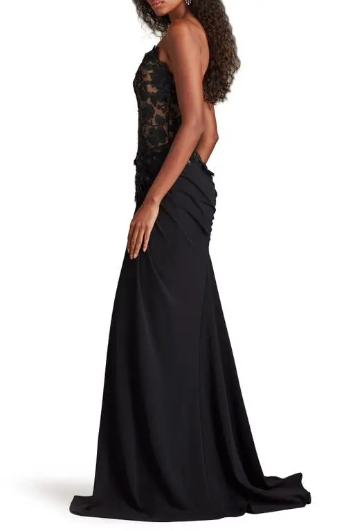 Tadashi Shoji Sequin Embroidered Strapless Gown