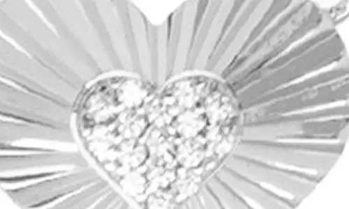 MARLYN SCHIFF Etched Heart Pendant Necklace
