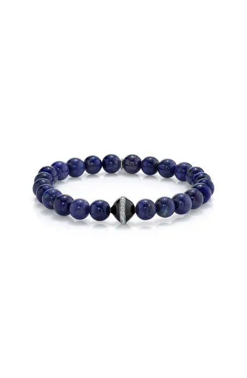 MR LOWE BY SHERYL LOWE Mr Lowe Bead Bracelet With Diamond - Lapis