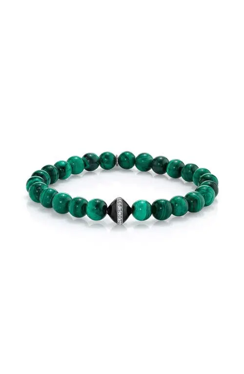 MR LOWE BY SHERYL LOWE Mr Lowe Bead Bracelet With Diamond - Malachite