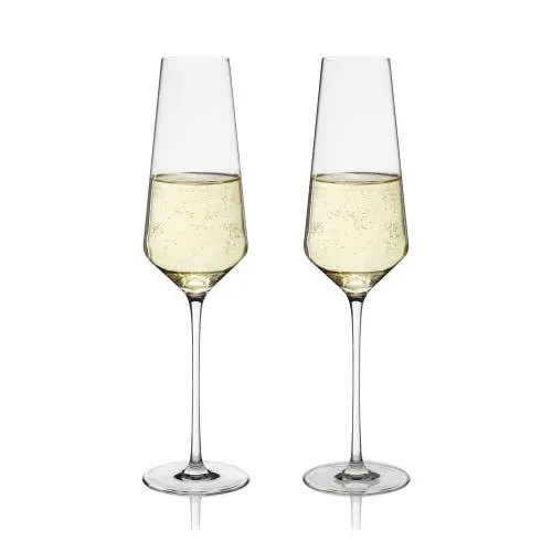 VISKI Reserve Liminal Champagne Flutes Set Of 2 - Clear