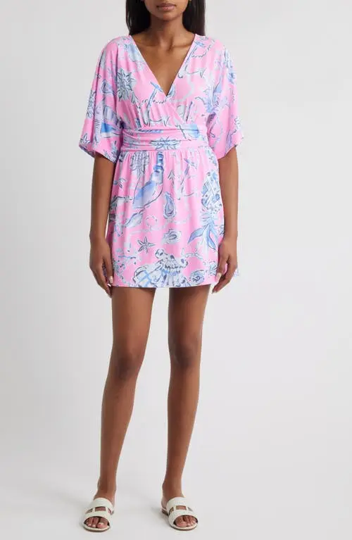 Lilly Pulitzer® Printed Skort Romper - Rousseau Pink Barefoot