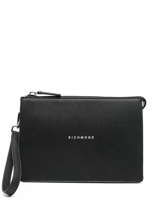 John Richmond Logo-print Clutch