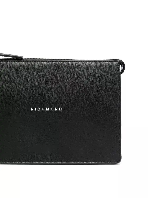 John Richmond Logo-print Clutch