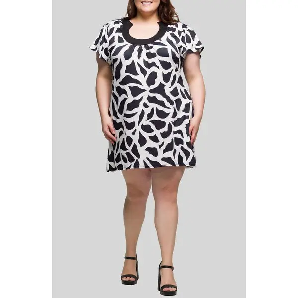 24SEVEN COMFORT APPAREL Flutter Sleeve Minidress