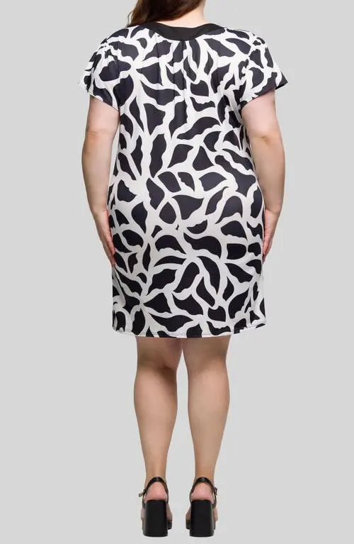 24SEVEN COMFORT APPAREL Flutter Sleeve Minidress