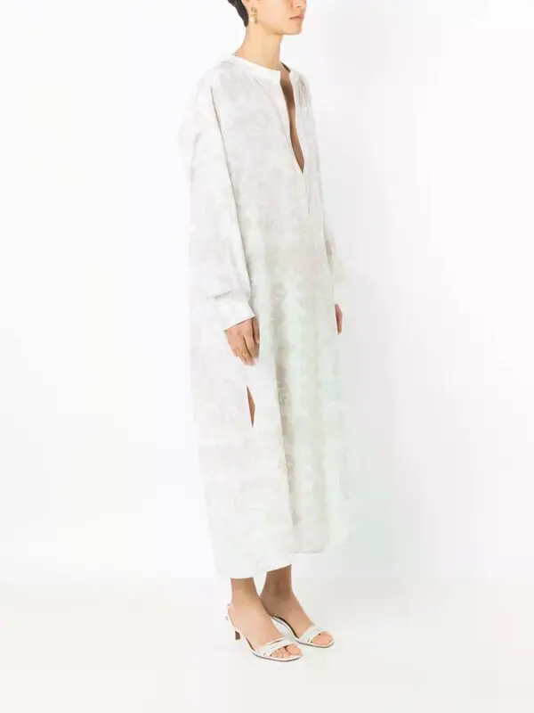Valentino Garavani Geometric-print Silk-cotton Dress