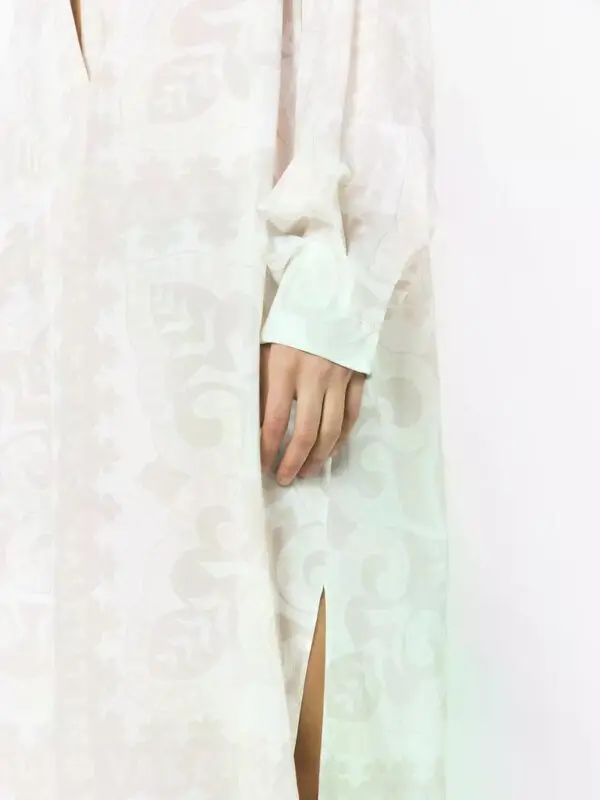 Valentino Garavani Geometric-print Silk-cotton Dress