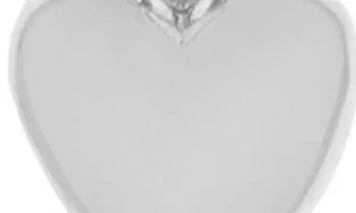 MARLYN SCHIFF Small Puffy Heart Charm Necklace - Silver